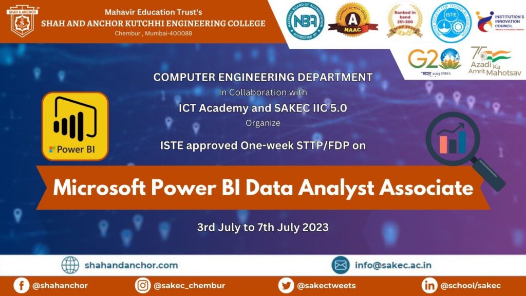ISTE Approved One week STTP/FDP on Microsoft Power BI Data Analyst ...