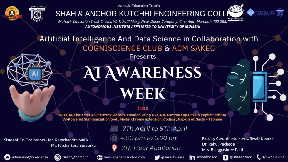 AI AWARENESS WEEK – Where Innovation Meets Intelligence! AY 2024-25 ...
